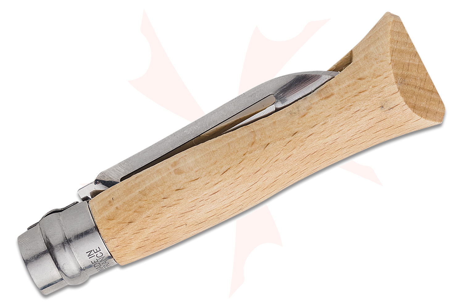 Opinel Nomad Cooking Kit, 5-Piece Travel Set, Olive Wood Handles - KnifeCenter - 002614