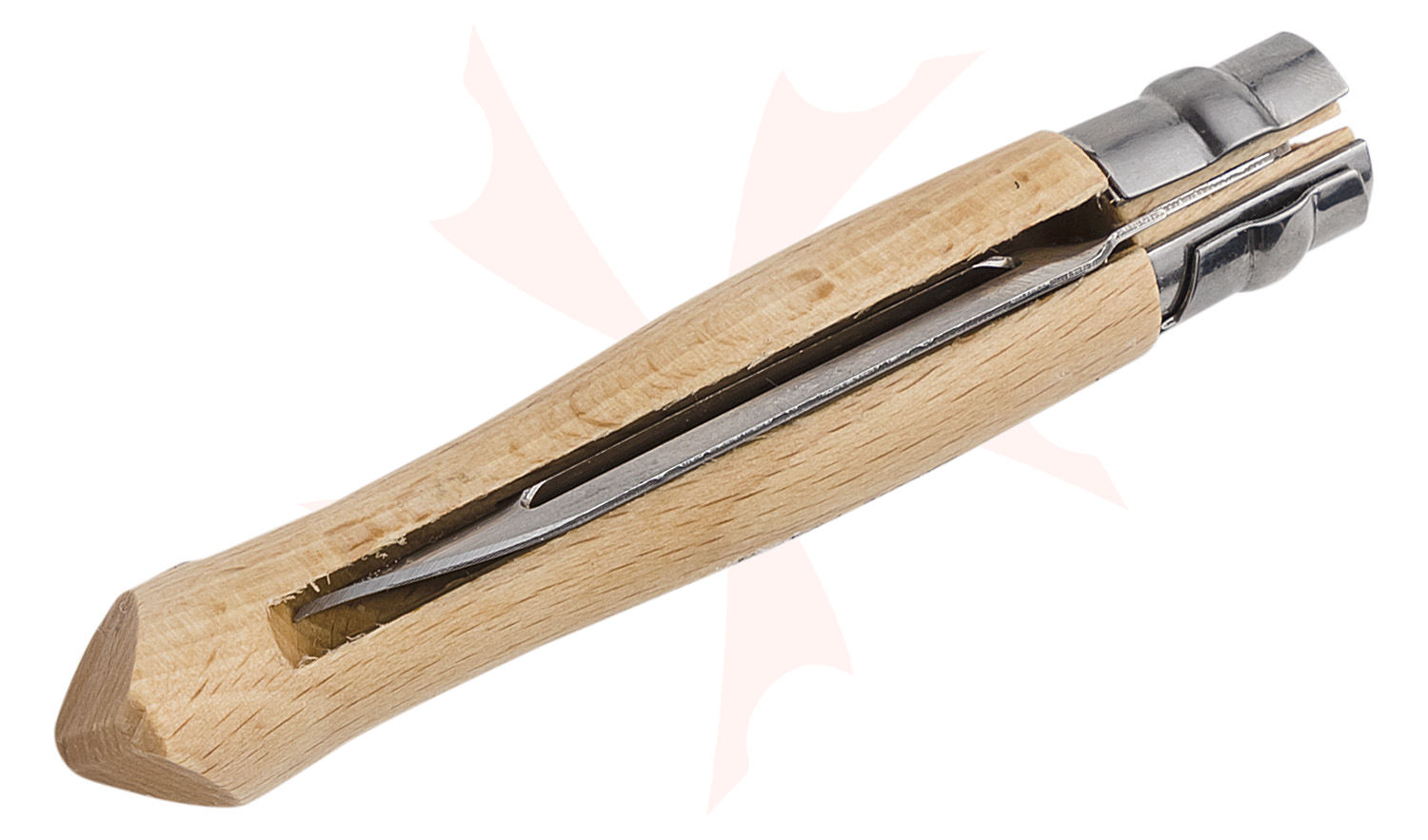 Opinel Nomad Cooking Kit, 5-Piece Travel Set, Olive Wood Handles - KnifeCenter - 002614