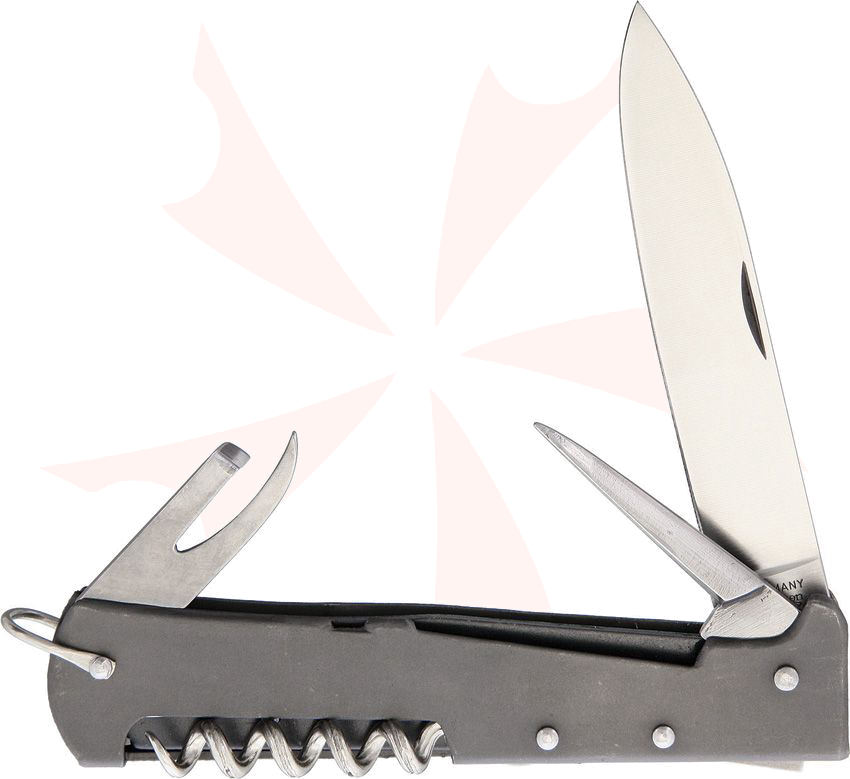 Otter The Mercator Large Multi-Tool, 5" Closed, Gray Stainless Steel Handles - KnifeCenter - 10440