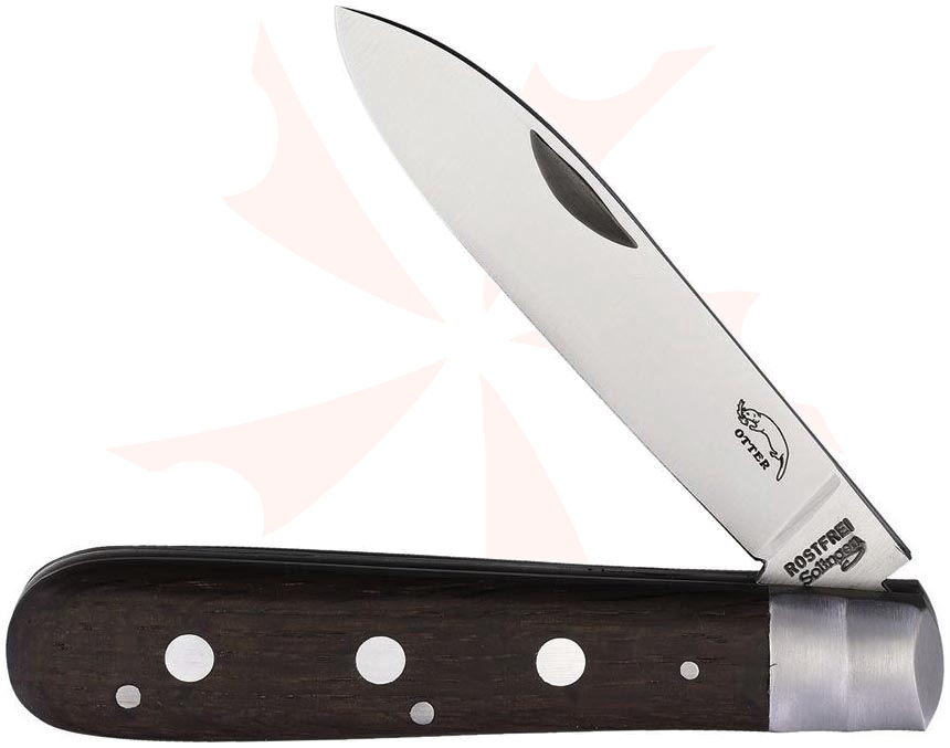 Otter 3-Rivet Folding Knife 3.5" Stainless Steel Satin Drop Point Blade ...