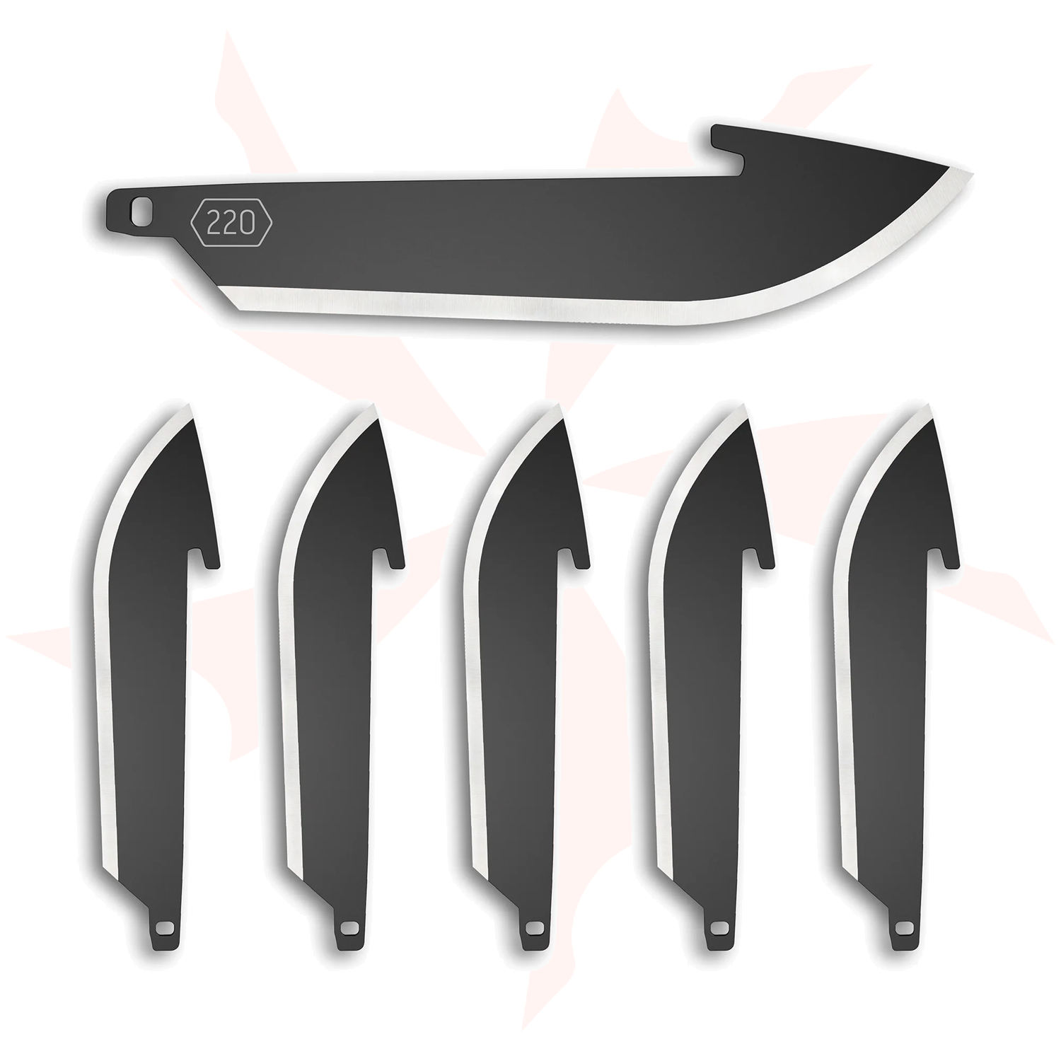 Outdoor Edge 2.2" RazorSafe Pack of 6 Replacement Black Drop Point ...