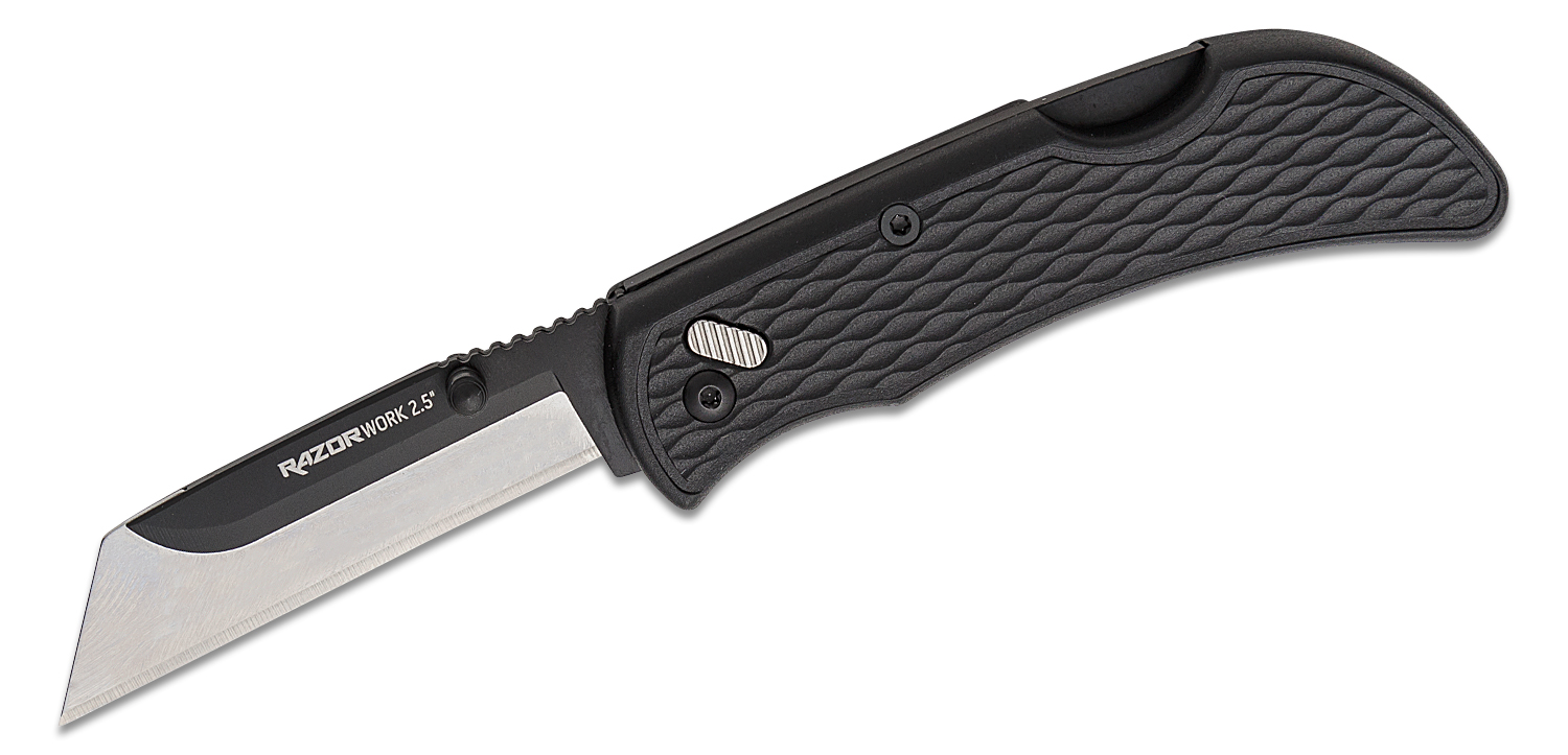 Outdoor Edge 2.5" RazorWork Folding Utility Knife with 2 Replaceable ...