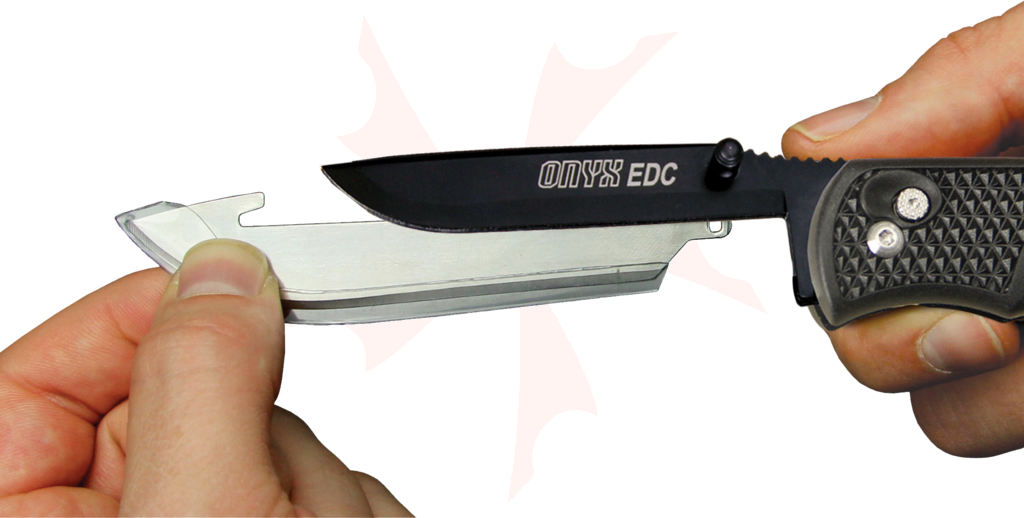 Outdoor Edge Onyx EDC Folding Hunter 3.5" Replaceable Blade, Black ...