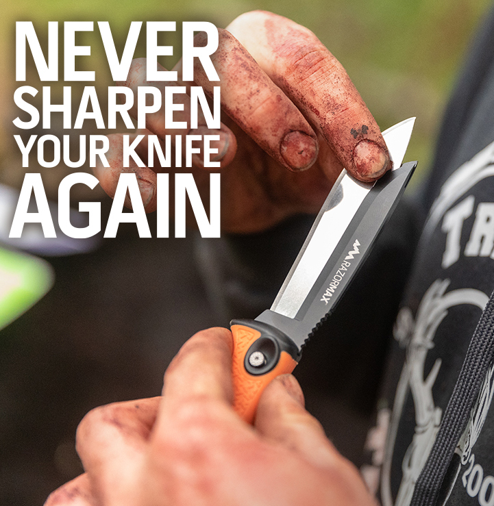 Outdoor Edge RazorMax Fixed Blade Knife 3.5" and 5" Interchangeable ...