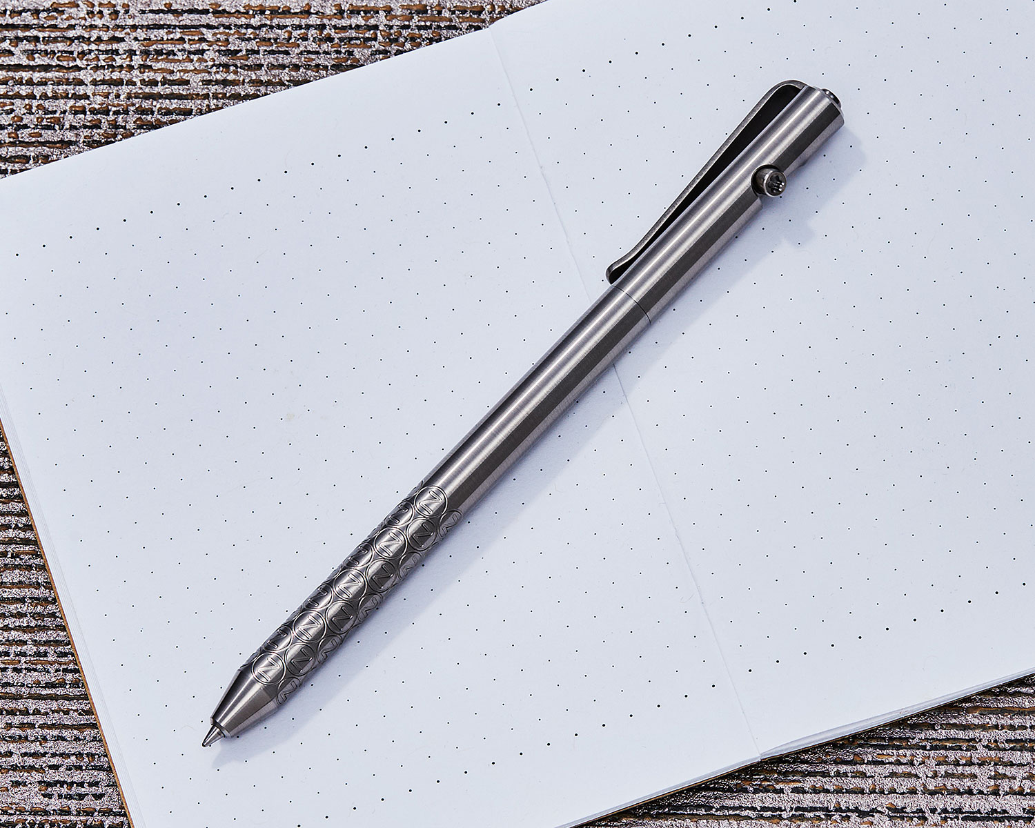 OZ Machine Company "Long John" Satin Titanium Pen, 5.275" Overall ...