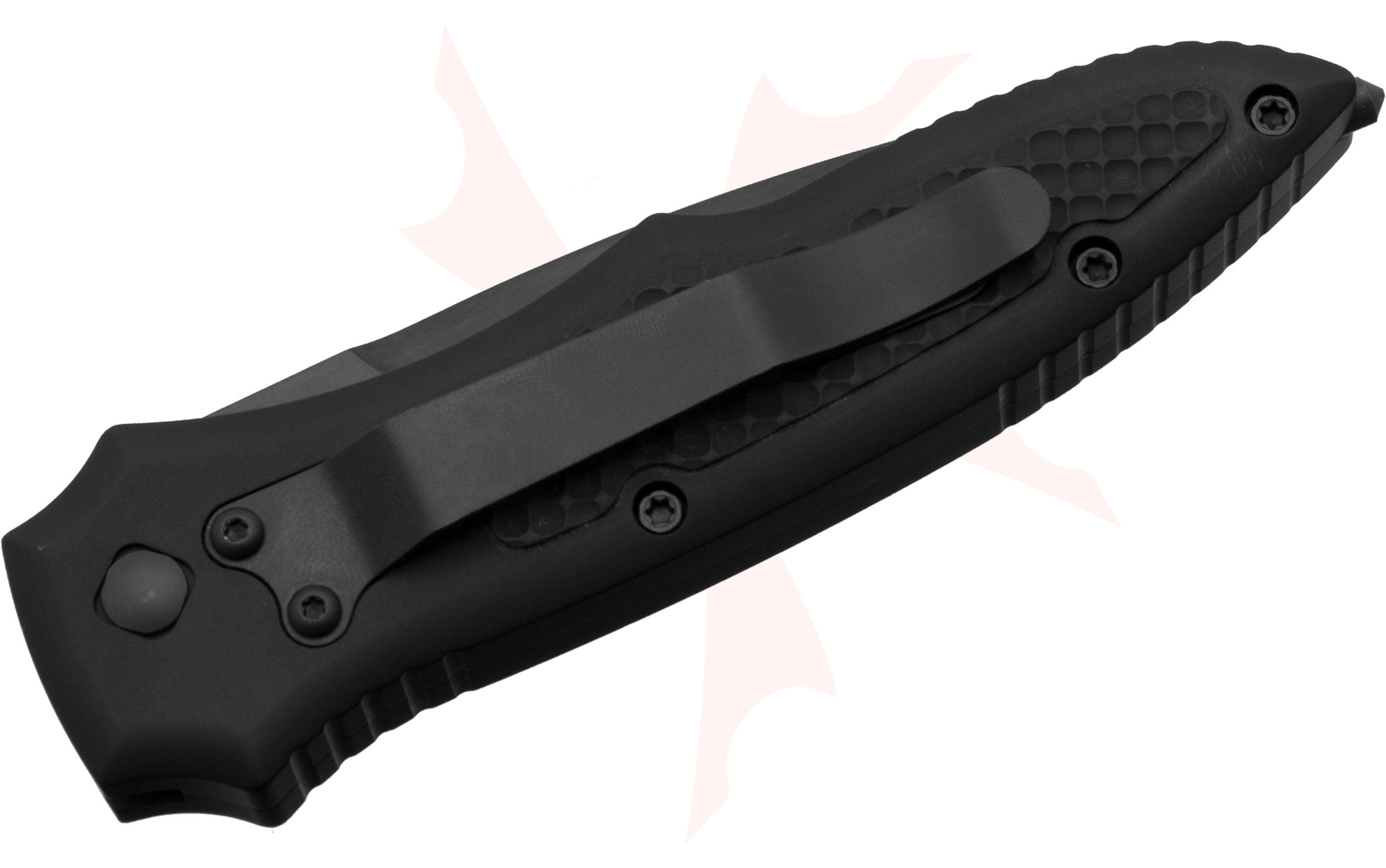 Paragon Knives by Asheville Steel Cobra AUTO 3.5" Black CPM-S30V Plain ...