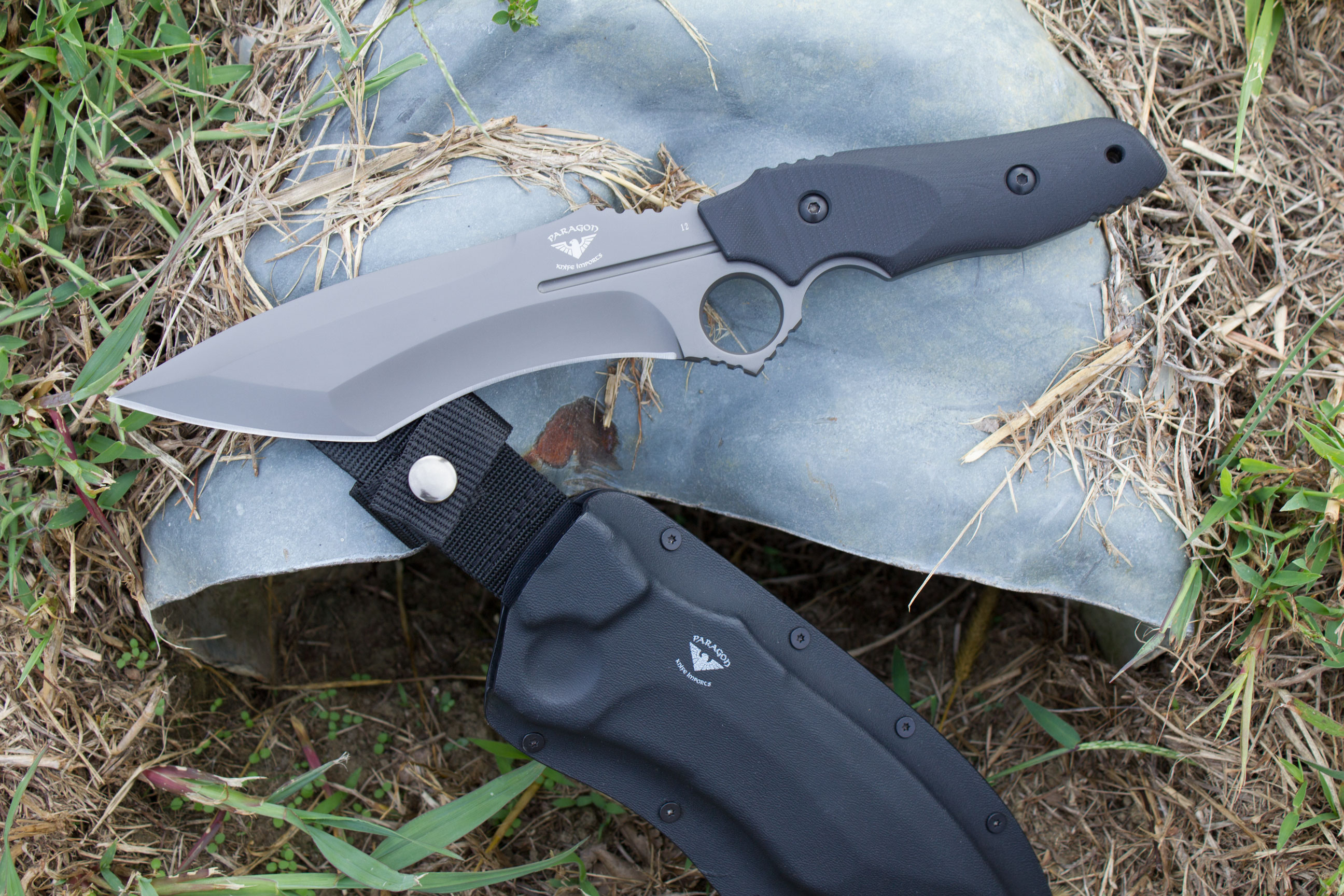 Paragon Knife Imports by Asheville Steel Warlord Fixed 7.5" D2 Plain ...