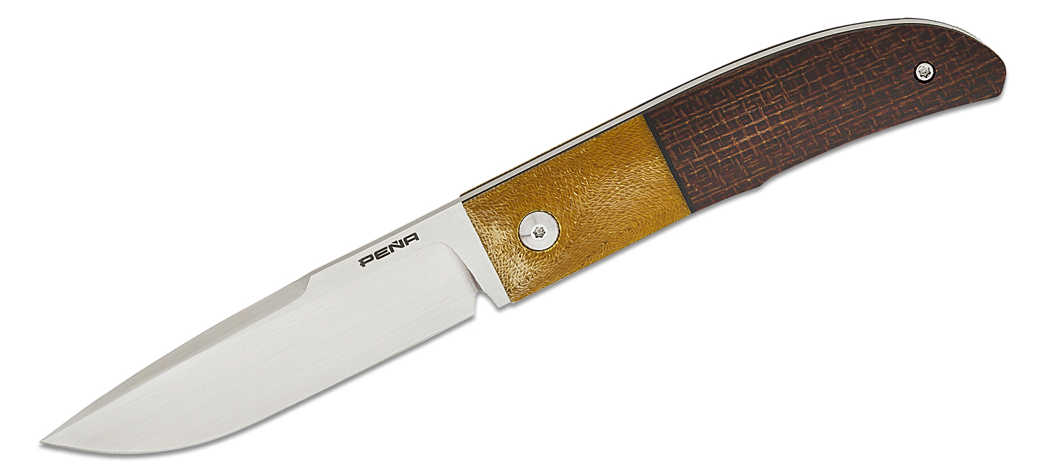 Enrique Pena Custom Pocket Fixed Blade Knife 3.625" CPM-154 Hand Rubbed ...