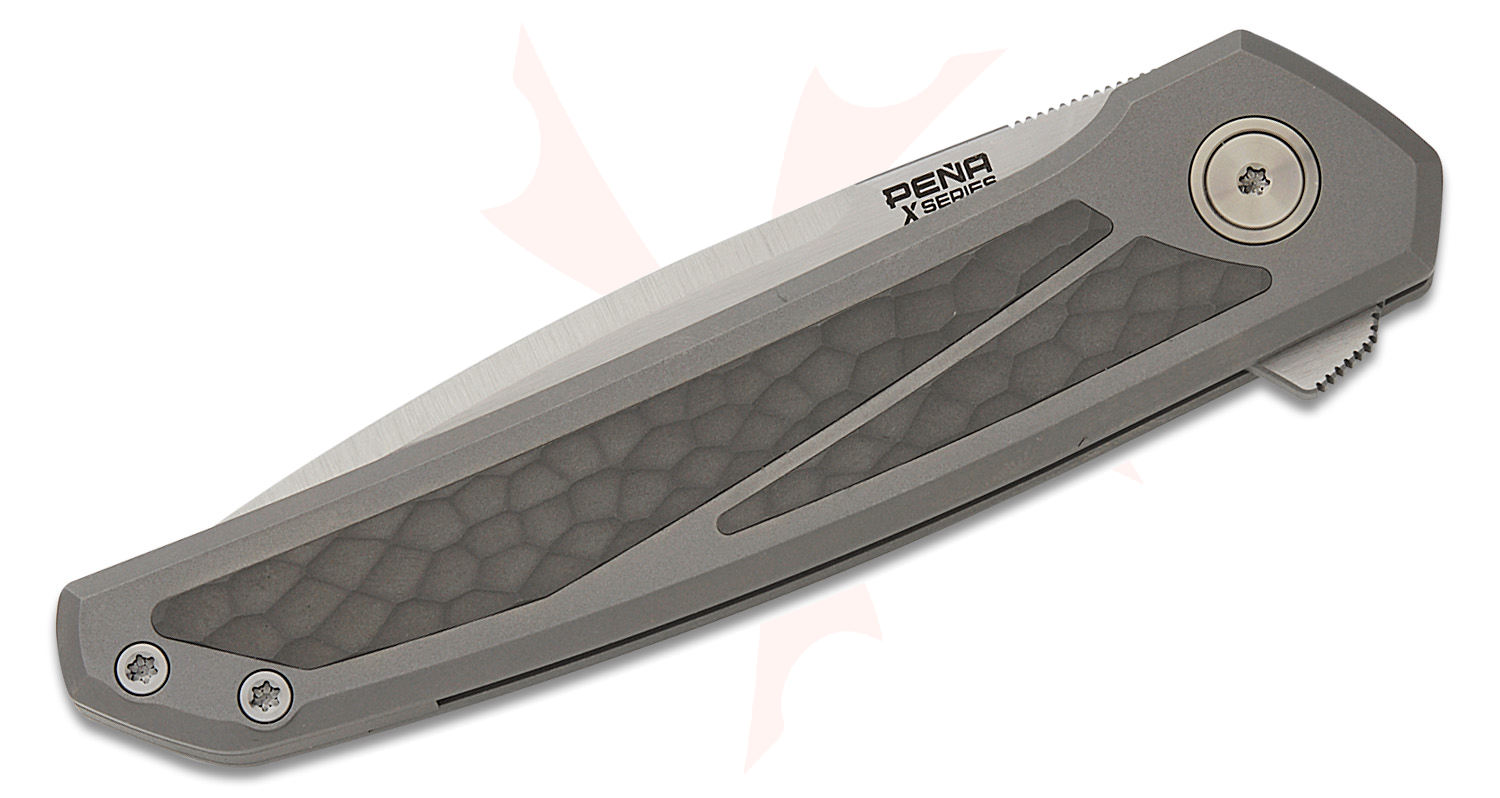 Enrique Pena X Series Cobra Frame Lock Flipper Knife 3.25" CPM-M4 Belt ...
