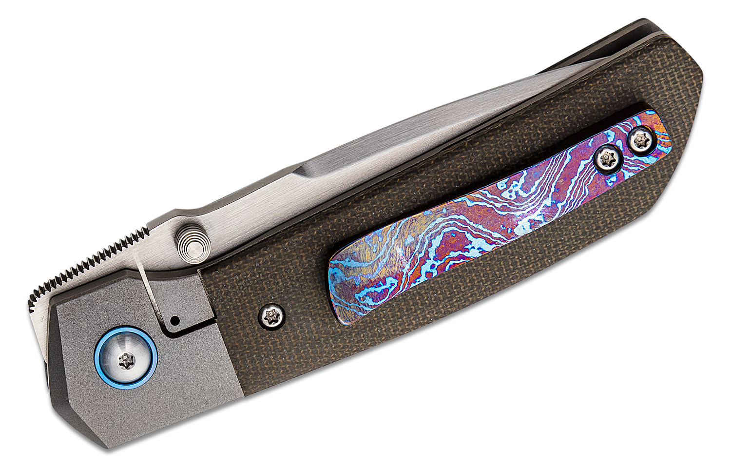 Enrique Pena Custom Mula Front Flipper Knife 3.2" CPM-154 Hand Rubbed ...