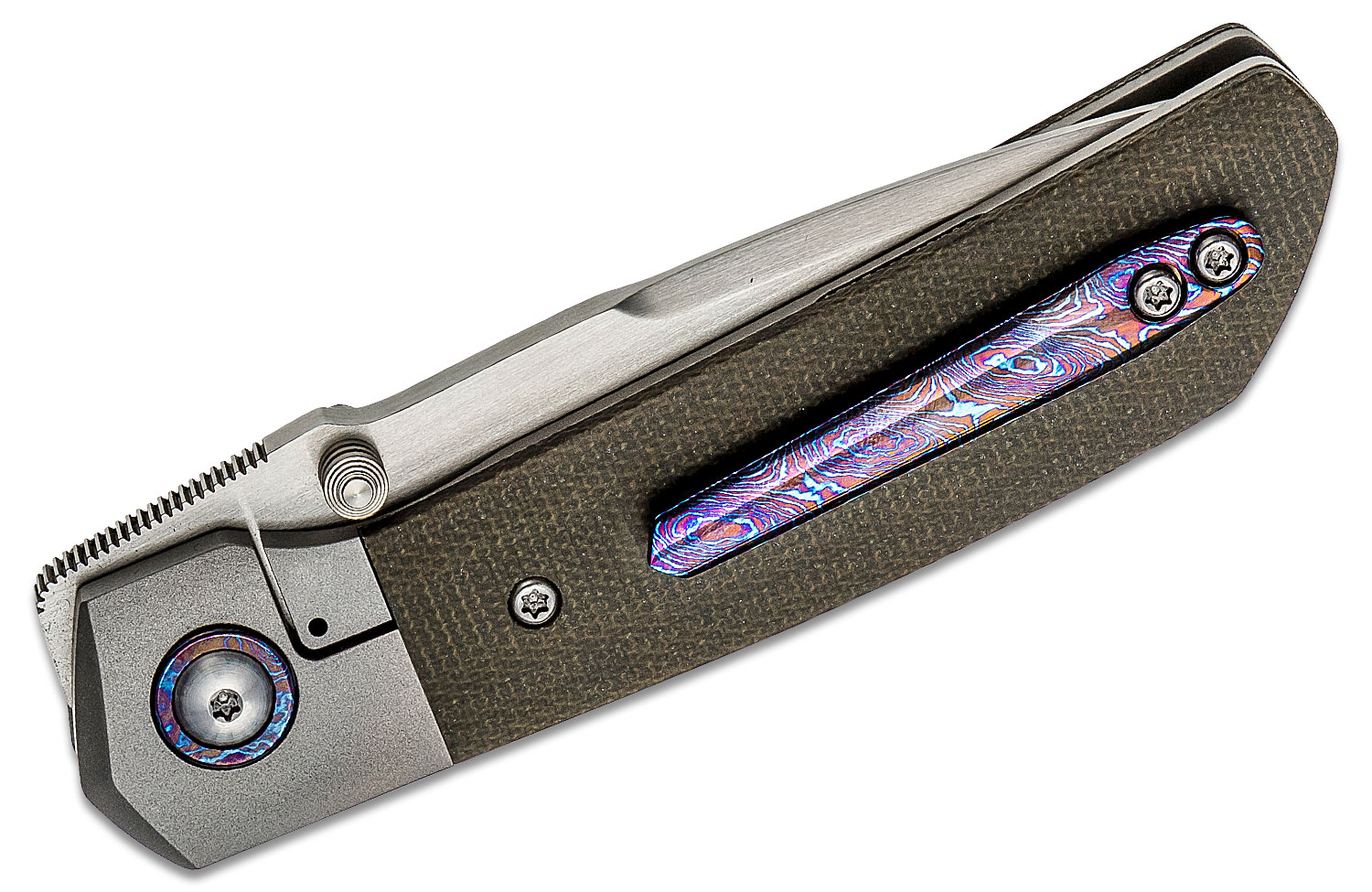 Enrique Pena Custom Mula Front Flipper Knife 2.875" CPM-154 Hand Rubbed ...