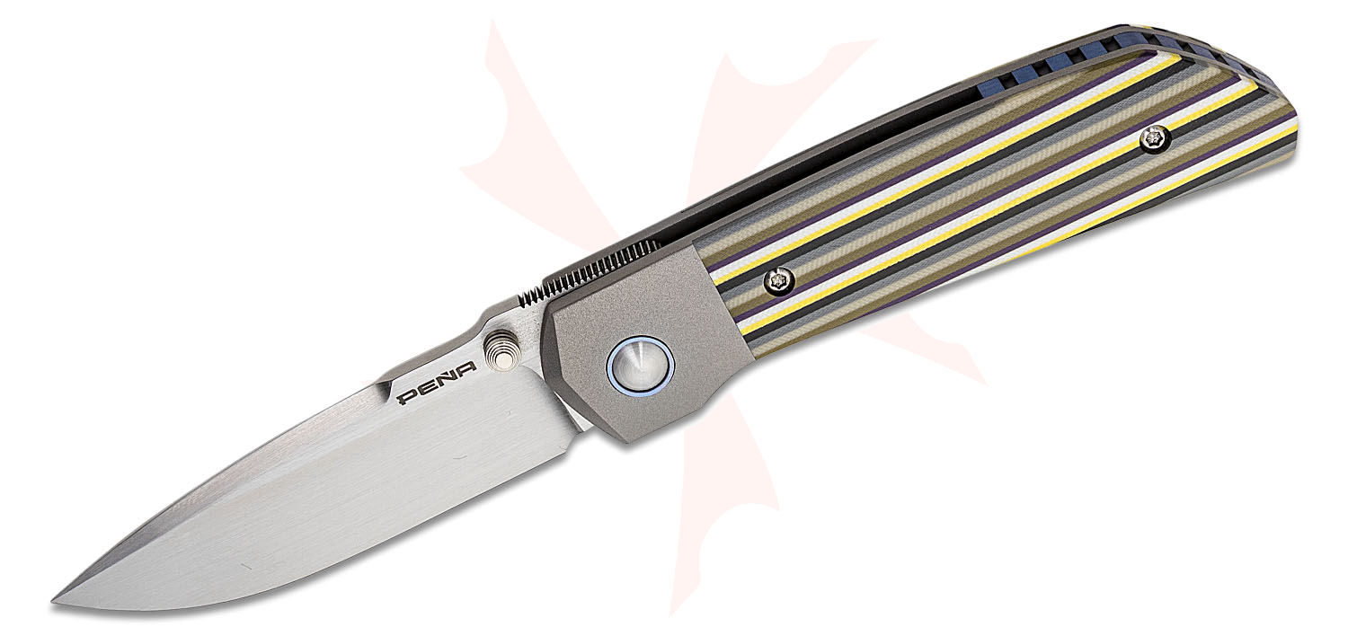 Enrique Pena Custom Mula Front Flipper Knife 3.2" CPM-154 Hand Rubbed ...