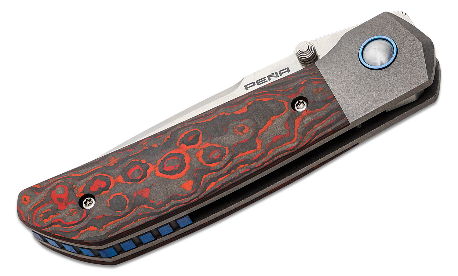 Enrique Pena Custom Mula Front Flipper Knife 3.2" CPM-154 Hand Rubbed ...