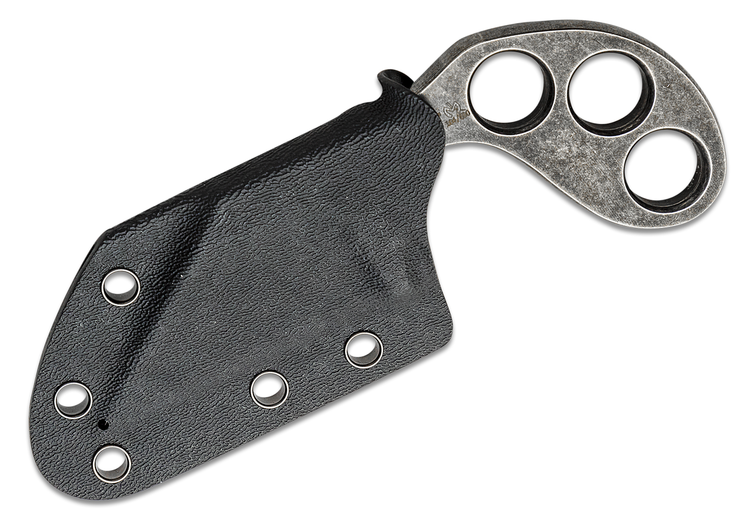 Fred Perrin Confusion Neck Knife 2.63" Black Stonewashed Reverse Tanto ...