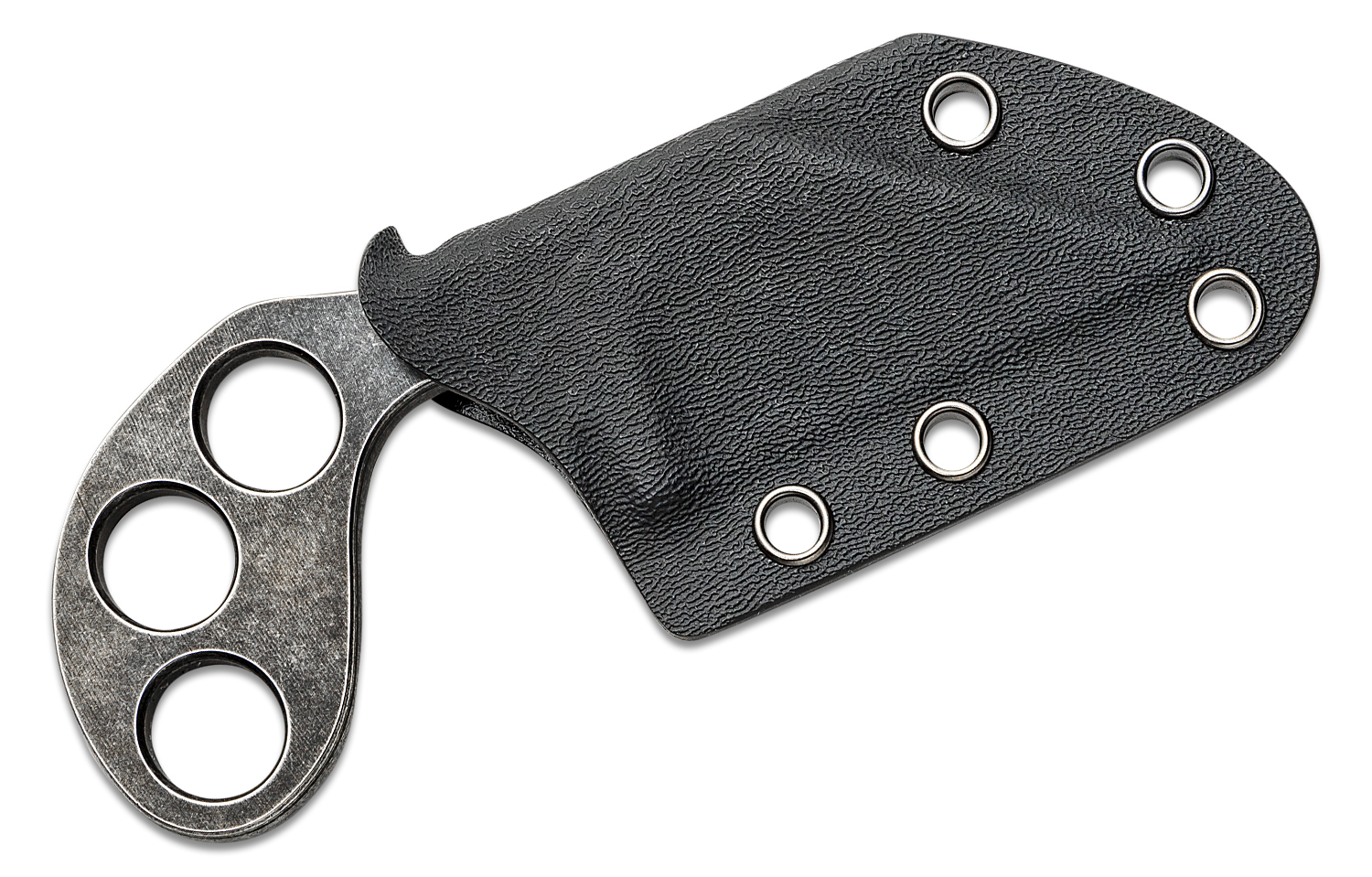 Fred Perrin Confusion Neck Knife 2.63" Black Stonewashed Reverse Tanto ...