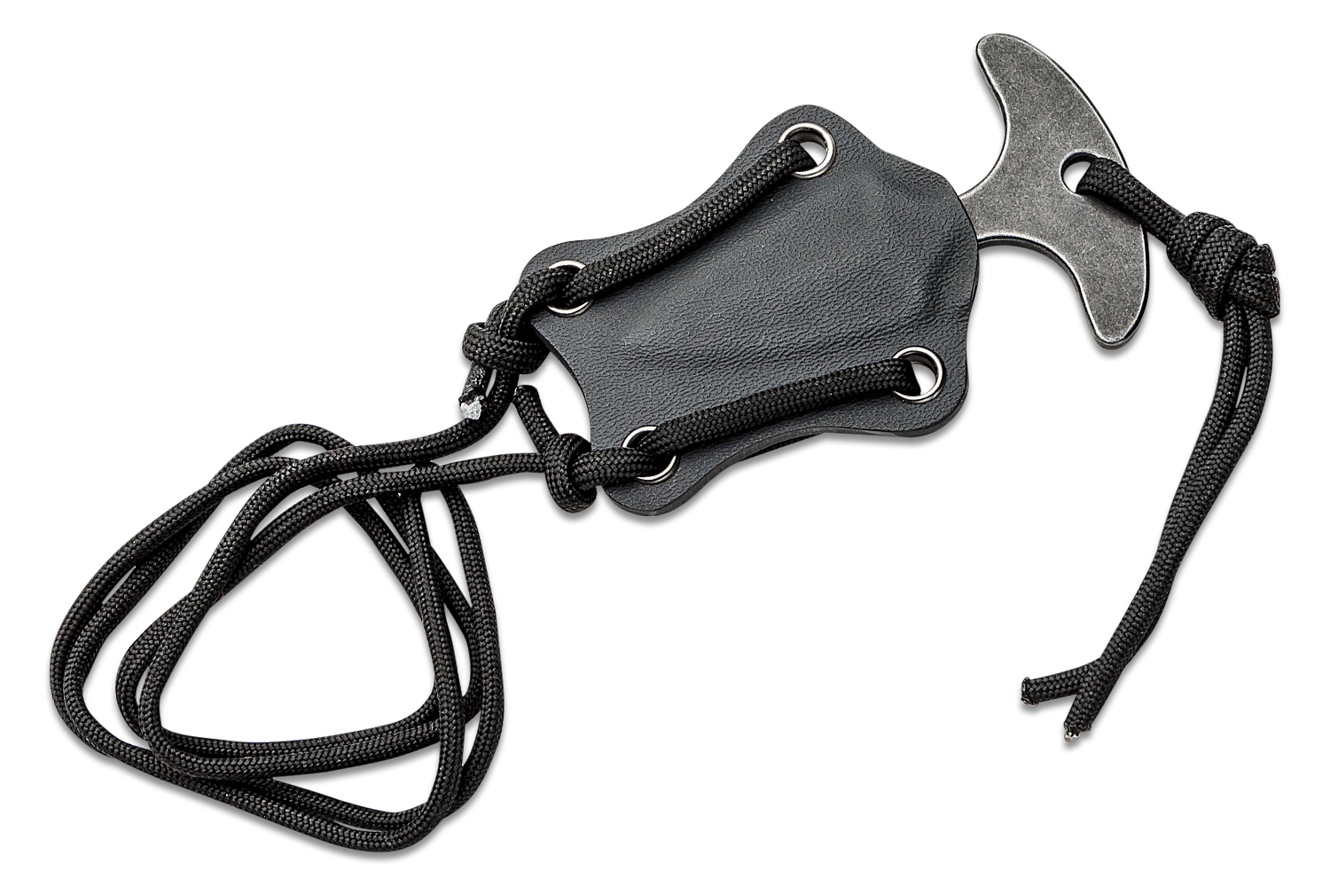 Fred Perrin Mini Push Dagger Knife 1.75" Black Stonewashed Double Edge ...