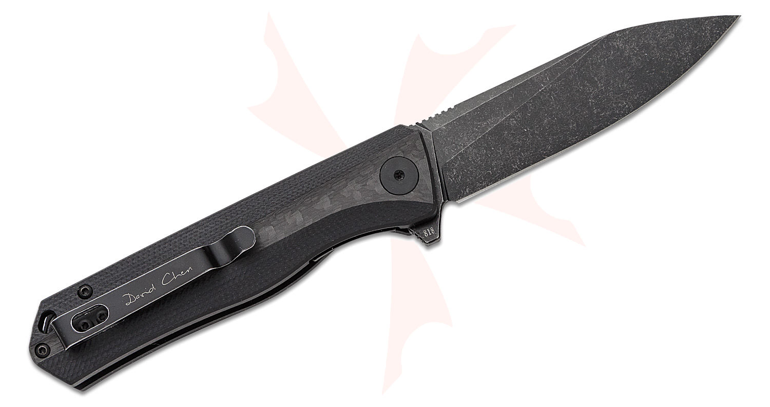 Petrified Fish PF818 Forward Linerlock Flipper Knife 3.54" D2 Black ...