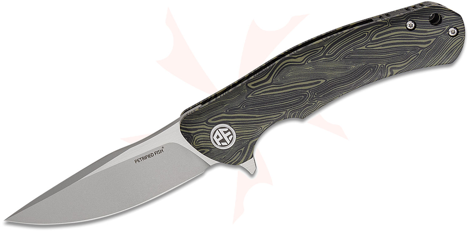 Petrified Fish PF949 Warrior Linerlock Flipper Knife 3.54" K110 (D2 ...