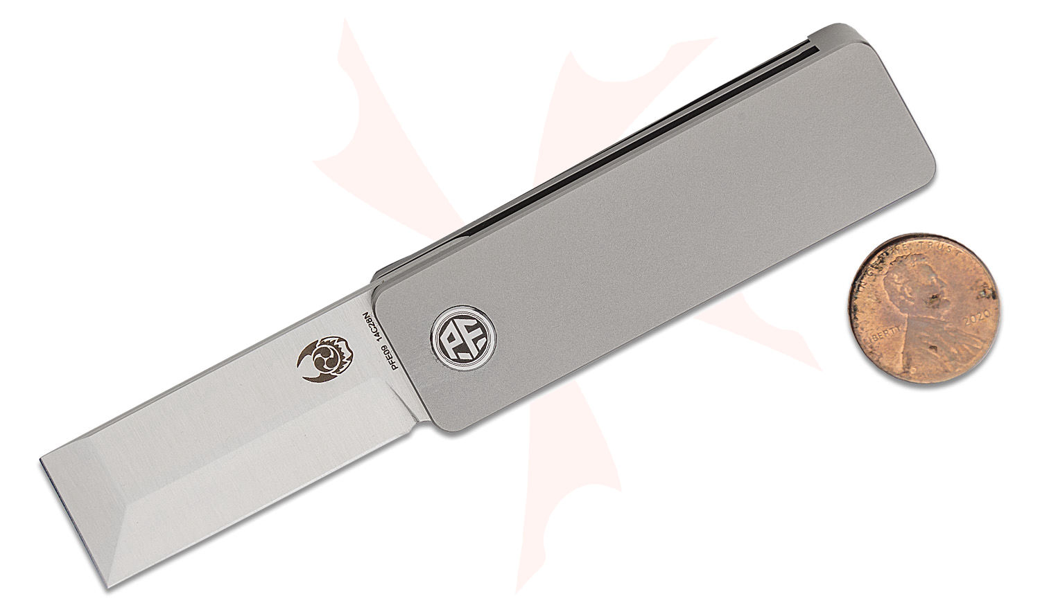 Petrified Fish PFE09 Cash Framelock Front Flipper Knife 1.81" 14C28N ...