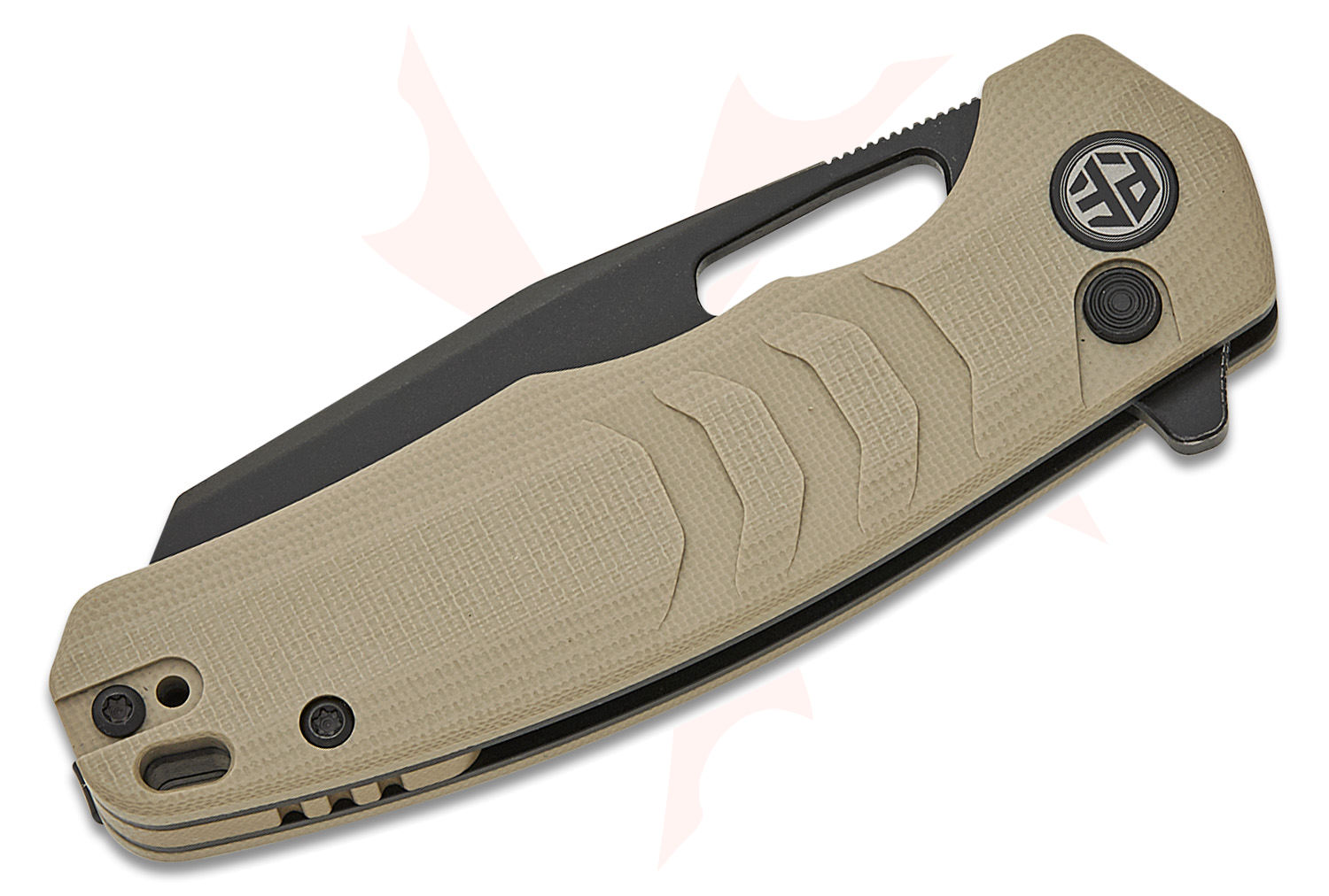 Petrified Fish PFE17KDW Trilobite Button Lock Flipper Knife 3.03 ...