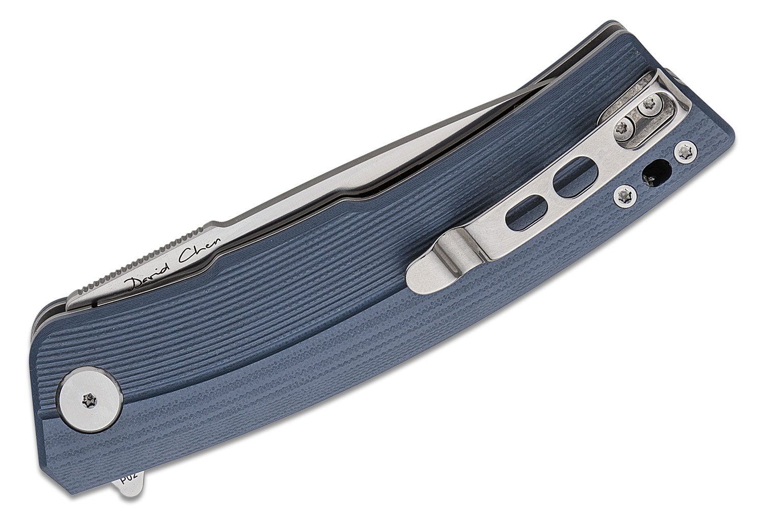 Petrified Fish PFP02 Magazine Flipper Knife 3.86" D2 Satin Drop Point ...