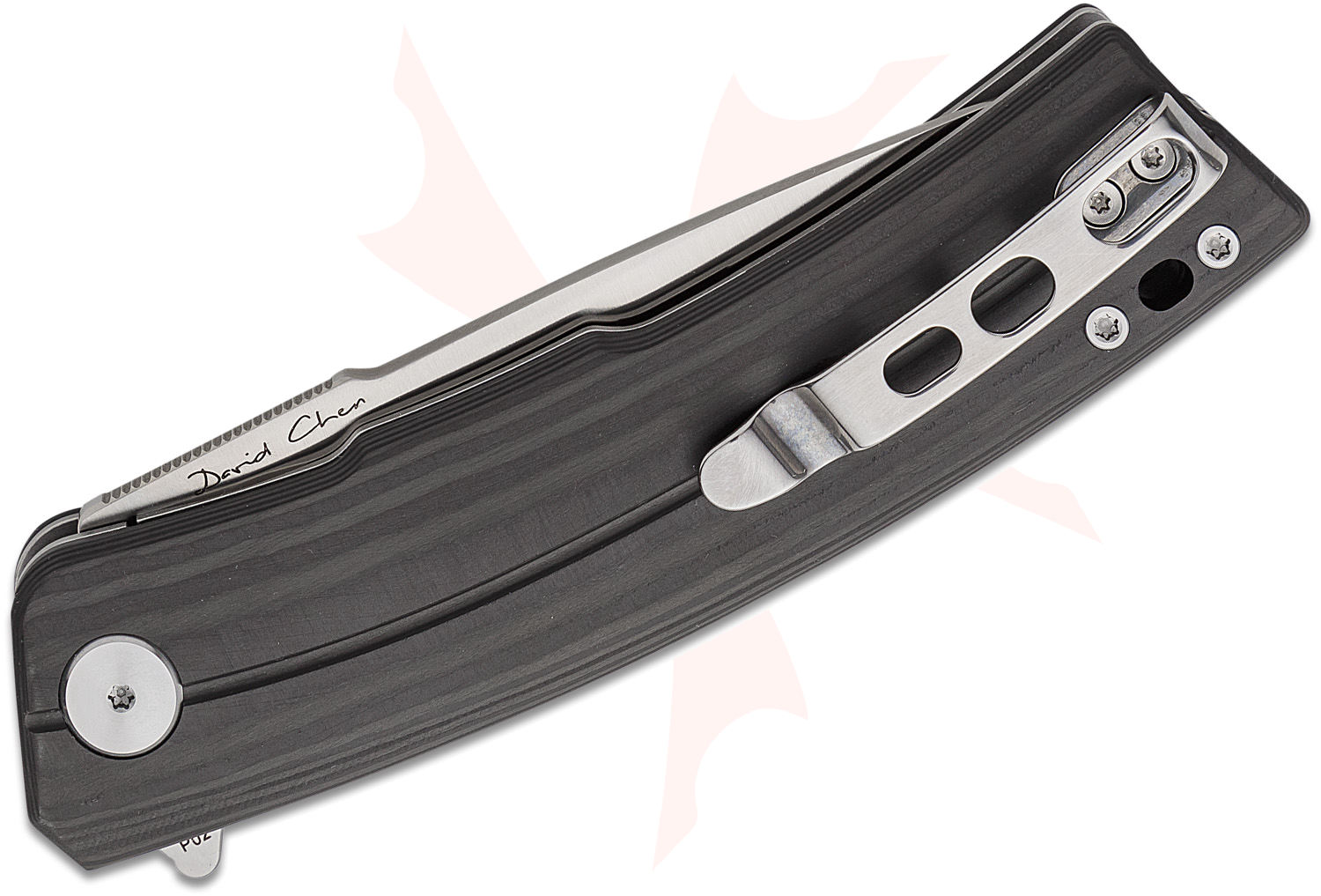 Petrified Fish PFP02 Magazine Flipper Knife 3.86" D2 Satin Drop Point ...