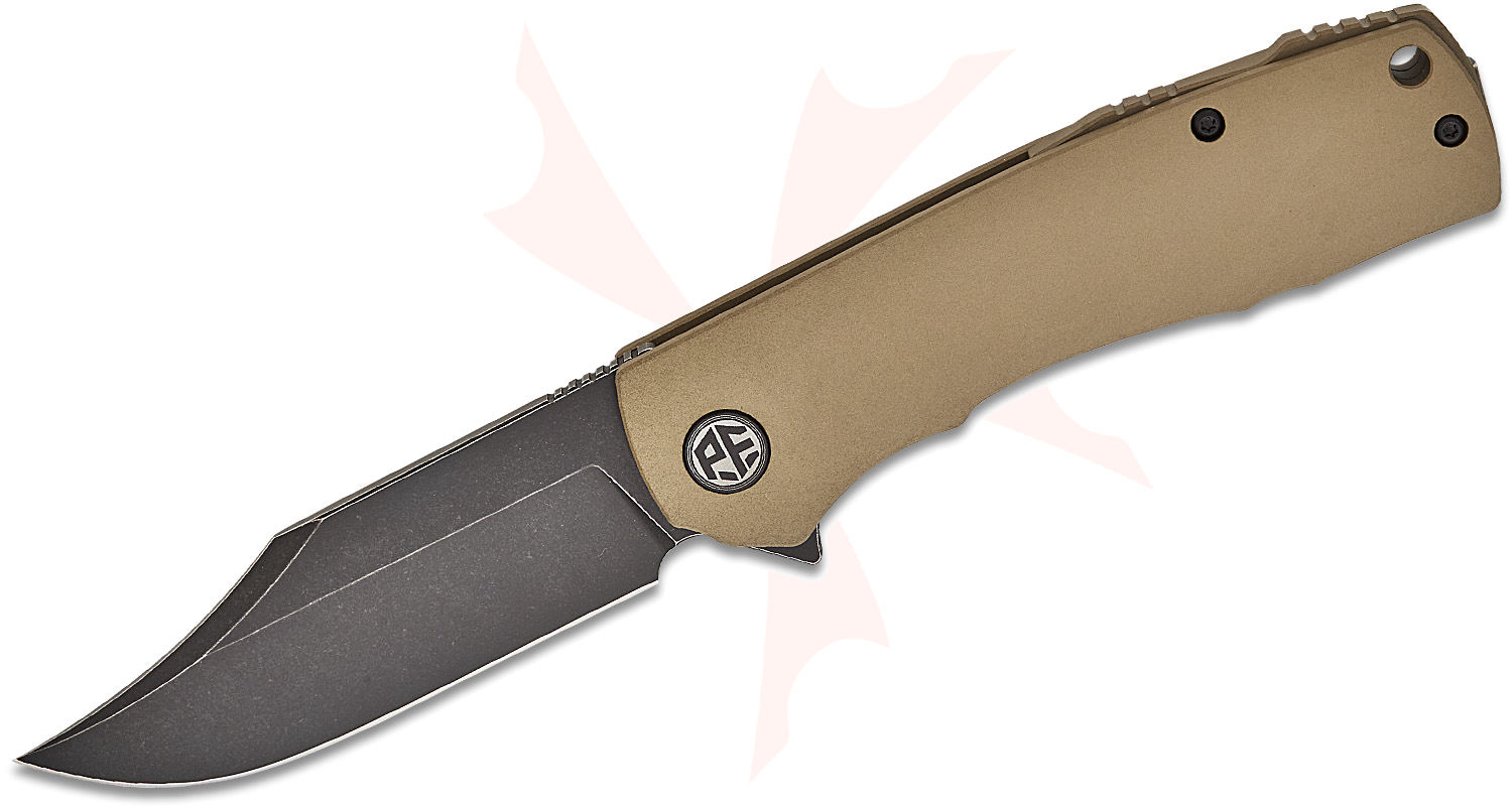 Petrified Fish PFP03 Victor Flipper Knife 3.58" 154CM Black Stonewashed ...