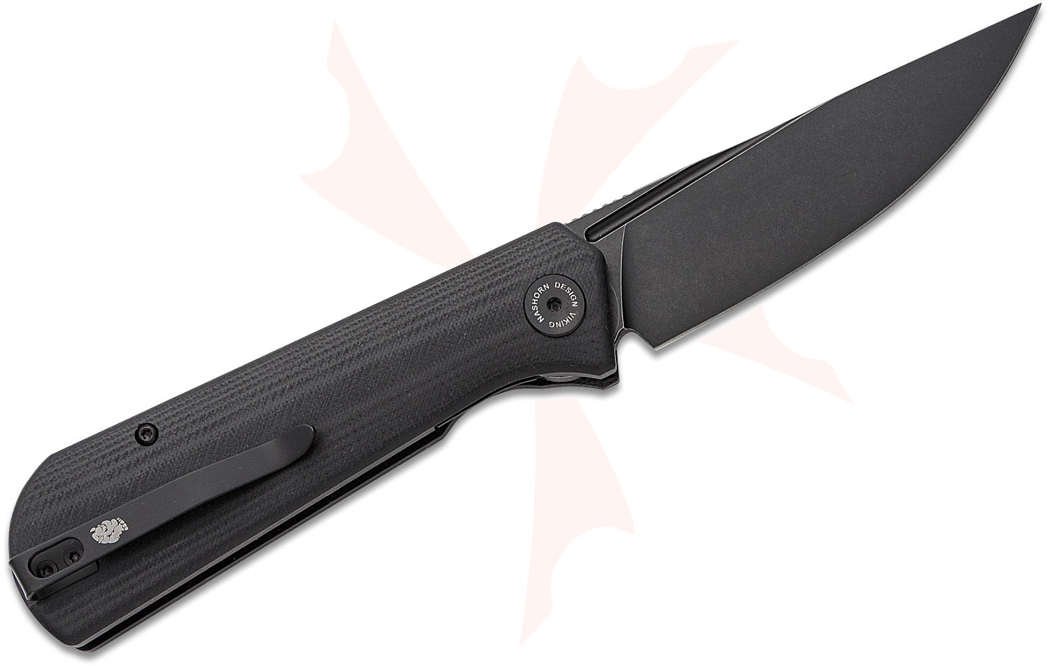Petrified Fish PFP07 Viking Front Flipper Knife 3.62" K110 (D2) Black ...