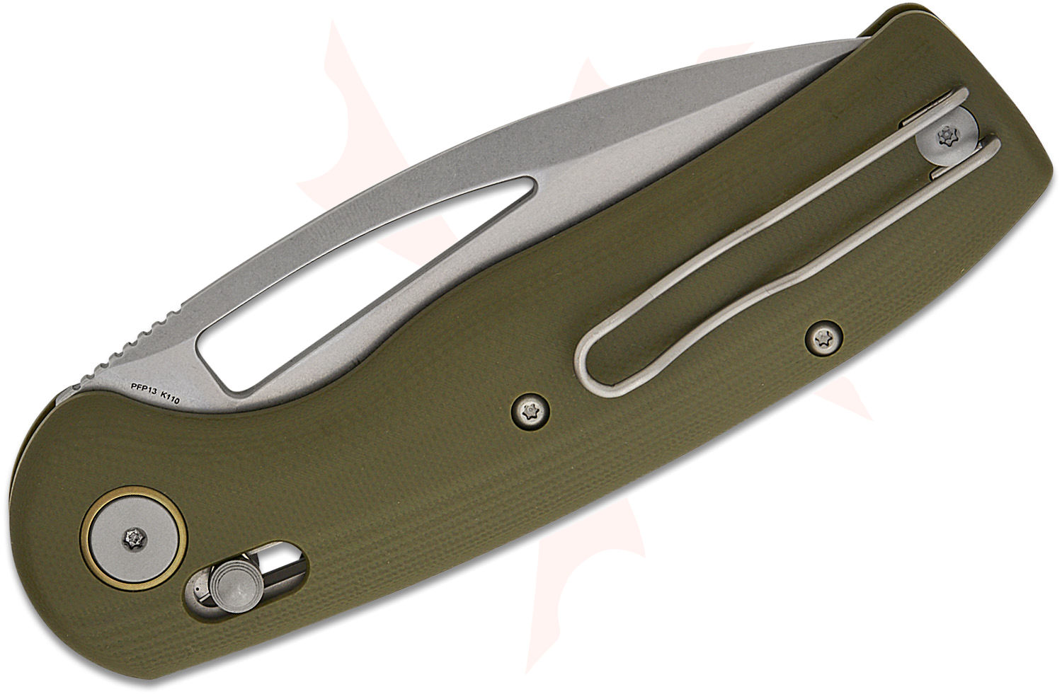 Petrified Fish PFP13GRW-K110 Viper Crossbar Lock Folding Knife 3.5 ...