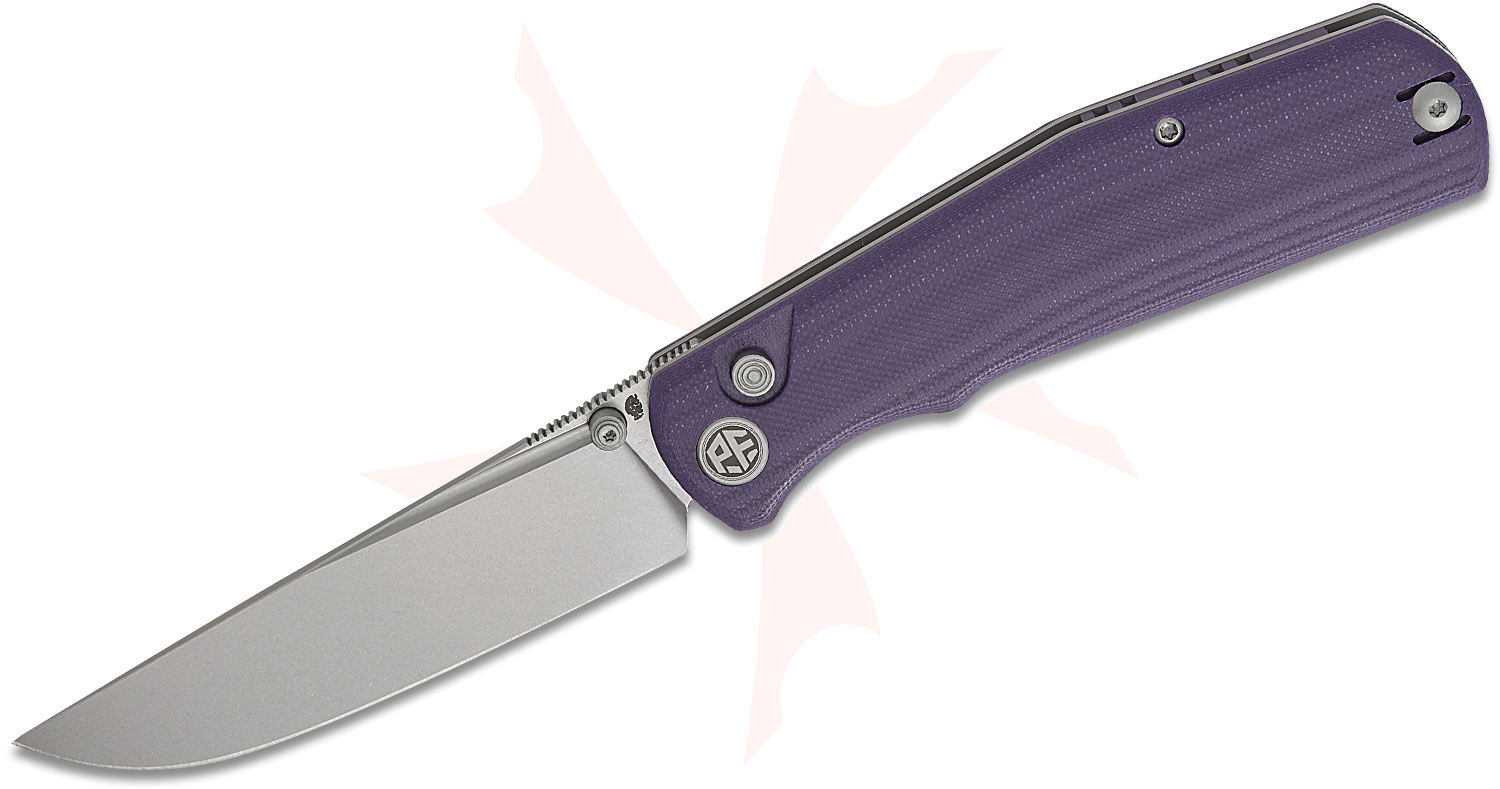 Petrified Fish PFP14 Lis Button Lock Folding Knife 3.88" 10Cr15coMoV ...