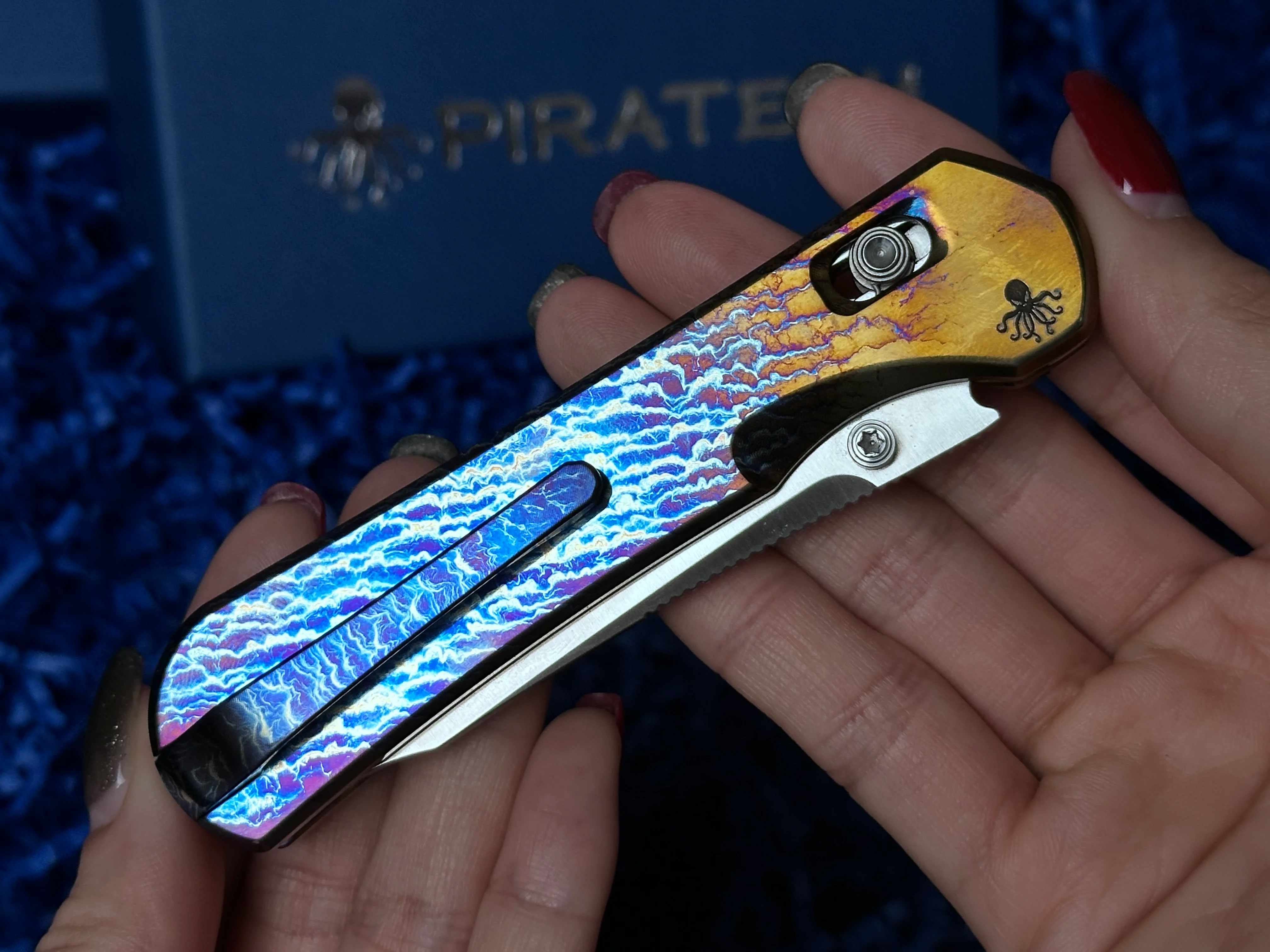 Piratech Knives Kraken Golden Beach & Summer Waves Entropic Anodized ...
