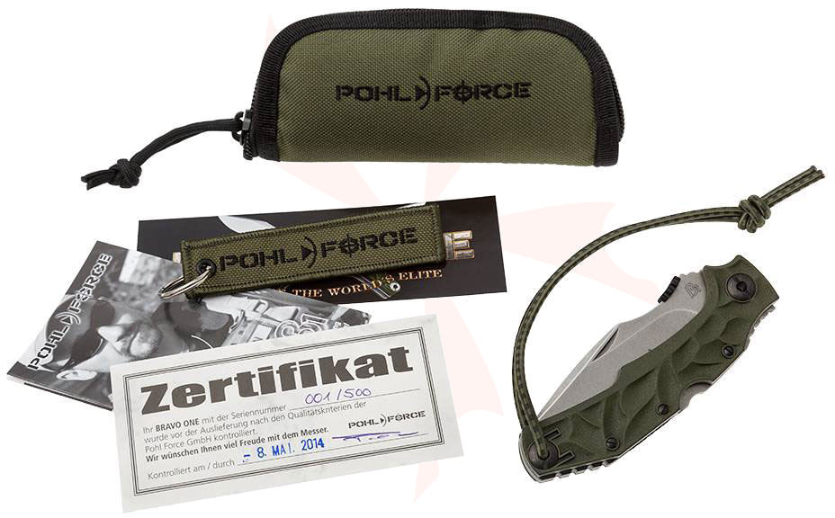 Pohl Force Bravo One Tactical Limited Edition Folder 3.26" Stonewashed ...