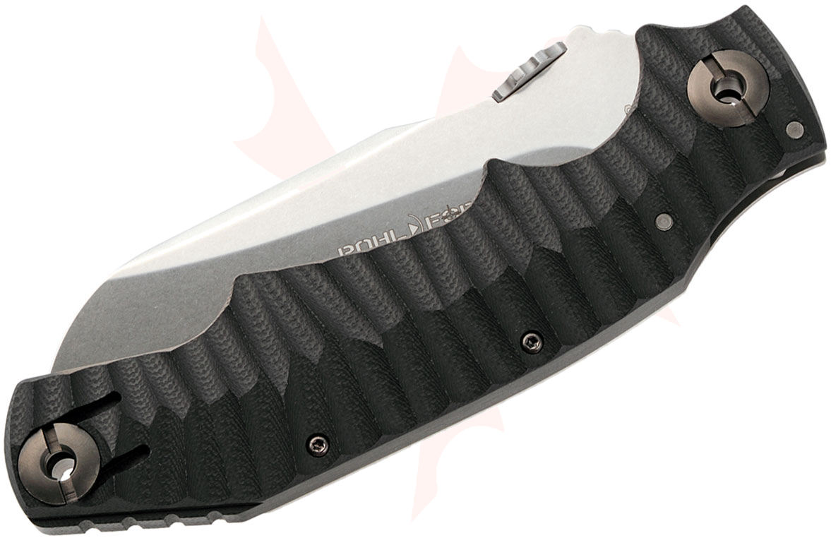 Pohl Force Foxtrot One Outdoor Folder 4.44" Stonewashed D2 Plain Blade ...