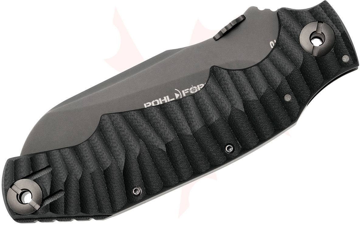 Pohl Force Foxtrot One Survival Folder 4.44" Black D2 Plain Blade ...