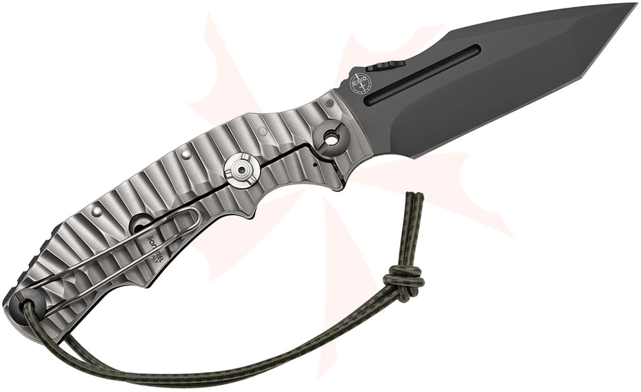 Pohl Force Foxtrot Three Survival Folder 4.44" Black Niolox Plain Blade ...