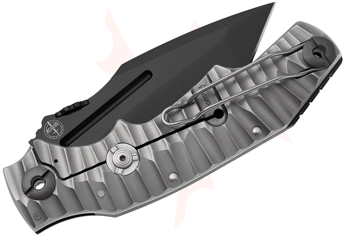 Pohl Force Foxtrot Three Survival Folder 4.44" Black Niolox Plain Blade ...