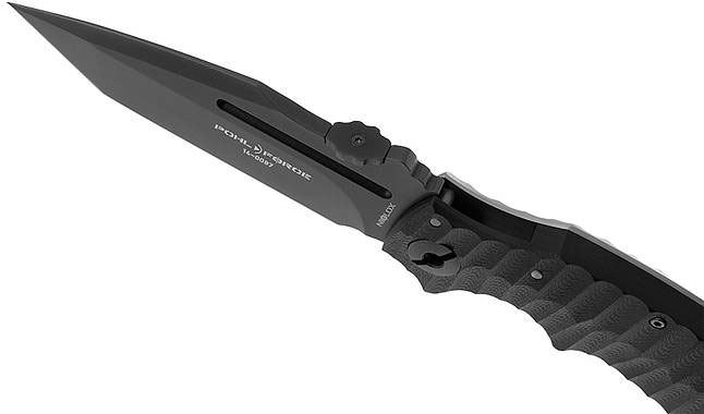 Pohl Force Foxtrot Three Survival Folder 4.44" Black Niolox Plain Blade ...