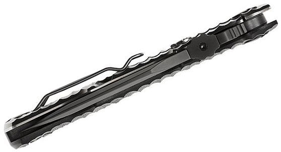 Pohl Force Foxtrot Three Survival Folder 4.44" Black Niolox Plain Blade ...