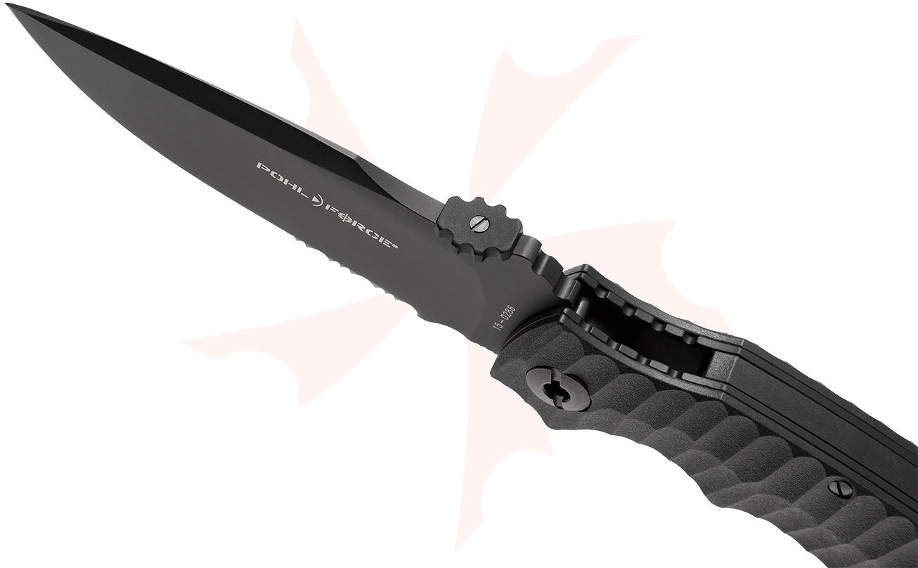 Pohl Force Alpha Four Survival Folder 4.44" Black CTS-BD1 Combo Blade ...