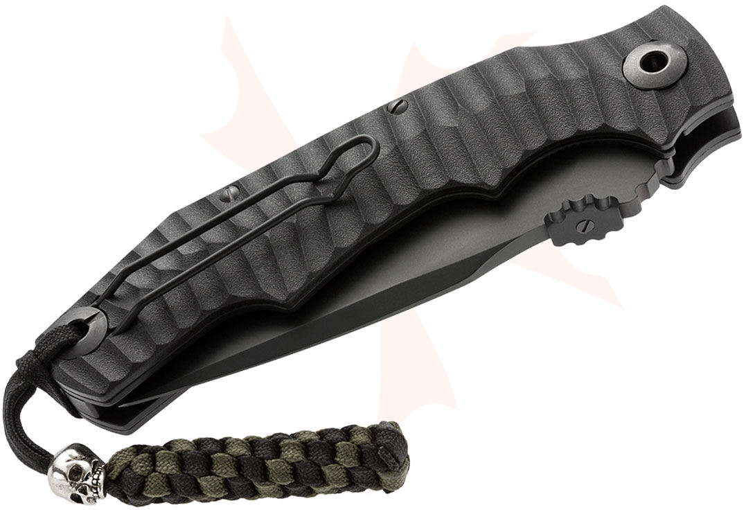 Pohl Force Alpha Four Survival Folder 4.44" Black CTS-BD1 Combo Blade ...