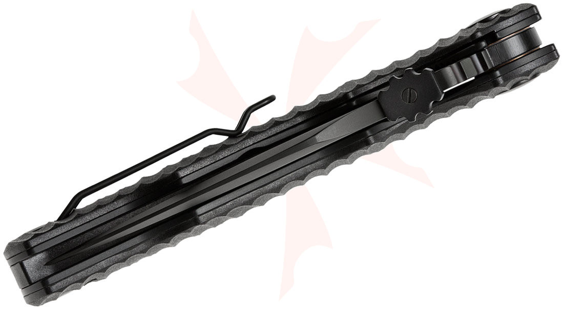 Pohl Force Alpha Four Survival Folder 4.44" Black CTS-BD1 Combo Blade ...