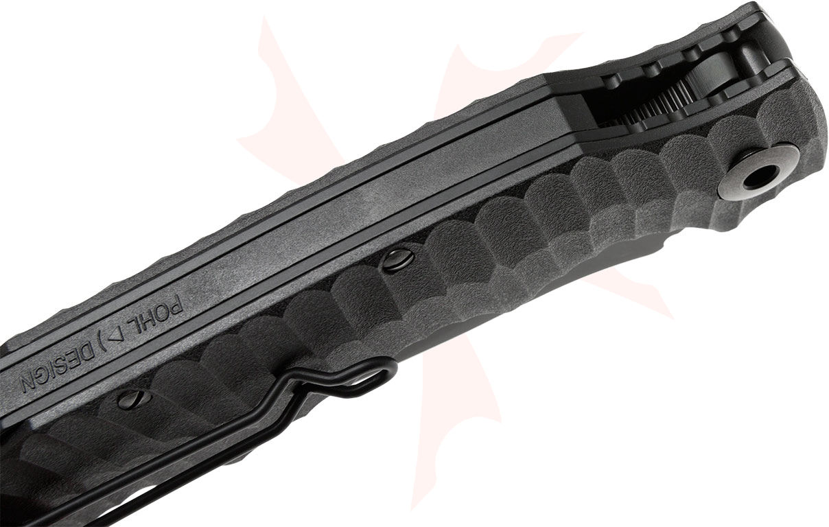 Pohl Force Alpha Four Survival Folder 4.44" Black CTS-BD1 Combo Blade ...