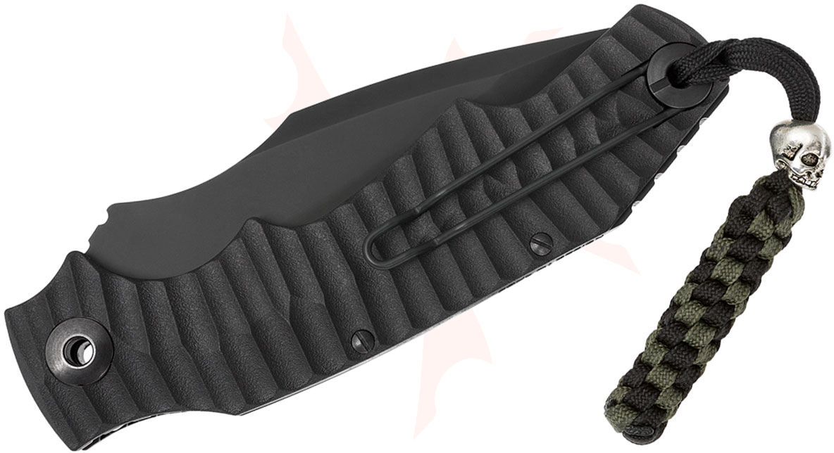 Pohl Force Alpha Five Survival Tanto Folder 4.44" Black CTS-BD1 Combo ...