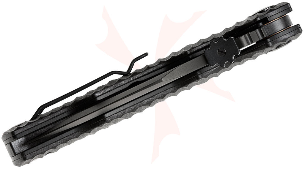 Pohl Force Alpha Five Survival Tanto Folder 4.44" Black CTS-BD1 Combo ...