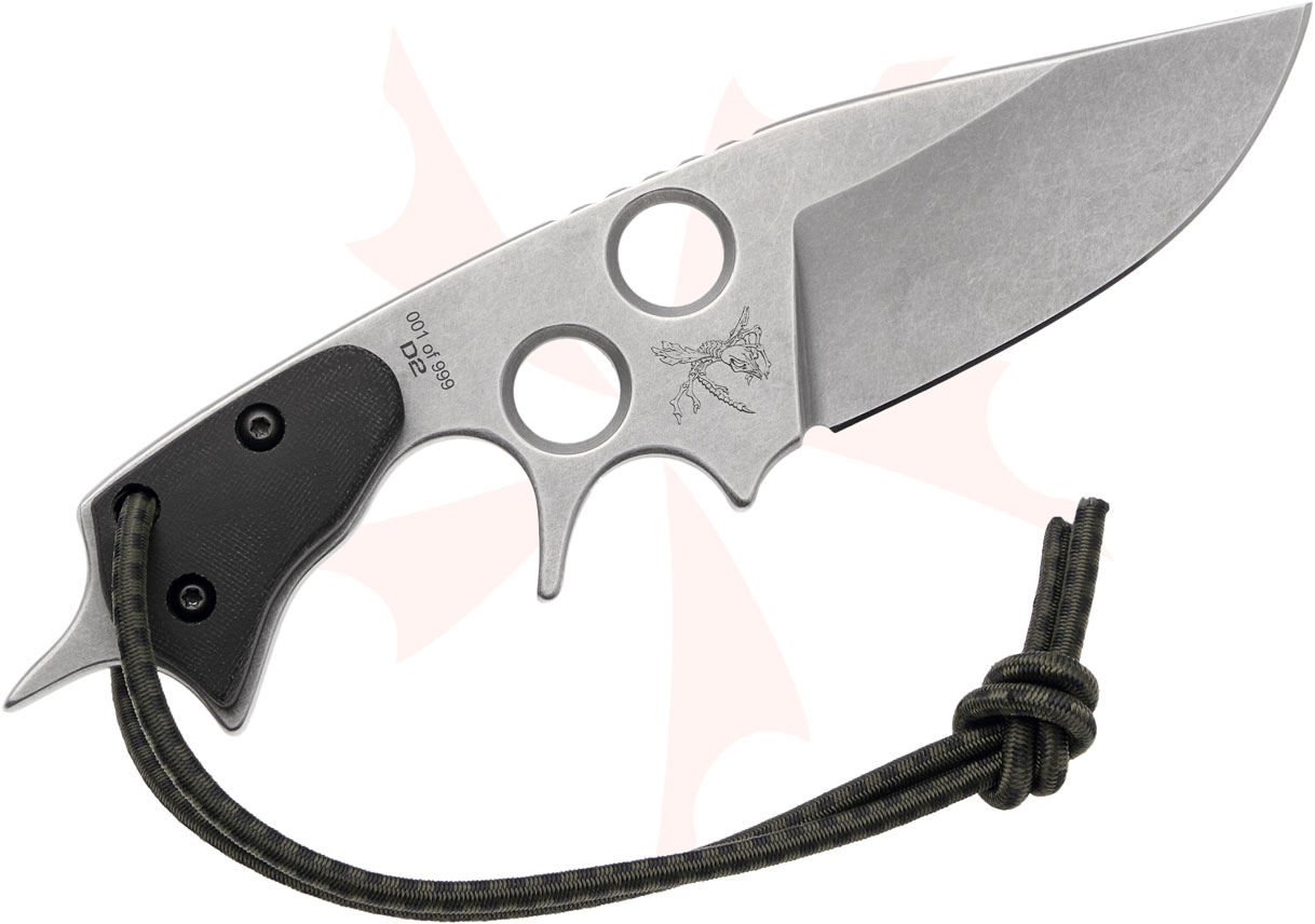 Pohl Force Hornet XL Outdoor Fixed 3.34" Stonewashed D2 Plain Blade ...
