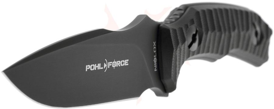Pohl Force November One Survival Fixed 4.01" Black Niolox Plain Blade ...