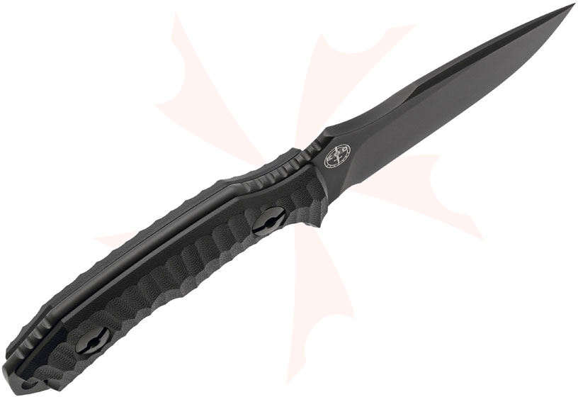 Pohl Force November One Survival Fixed 4.01" Black Niolox Plain Blade ...