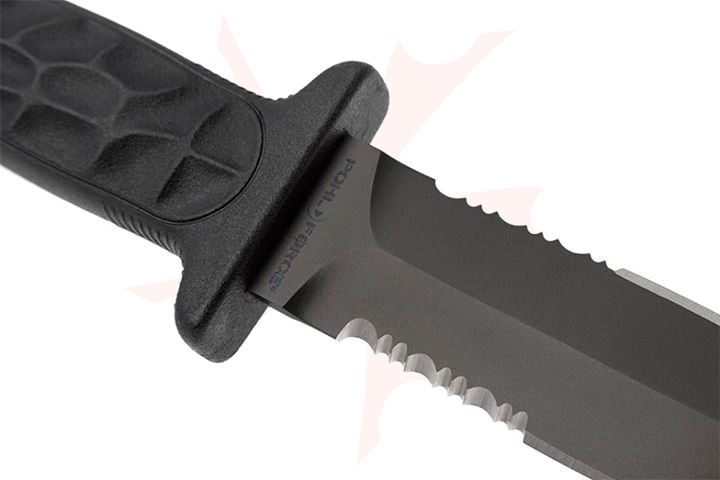 Pohl Force Romeo Two Survival Fixed 4.64" Black Titanium Double Edge ...