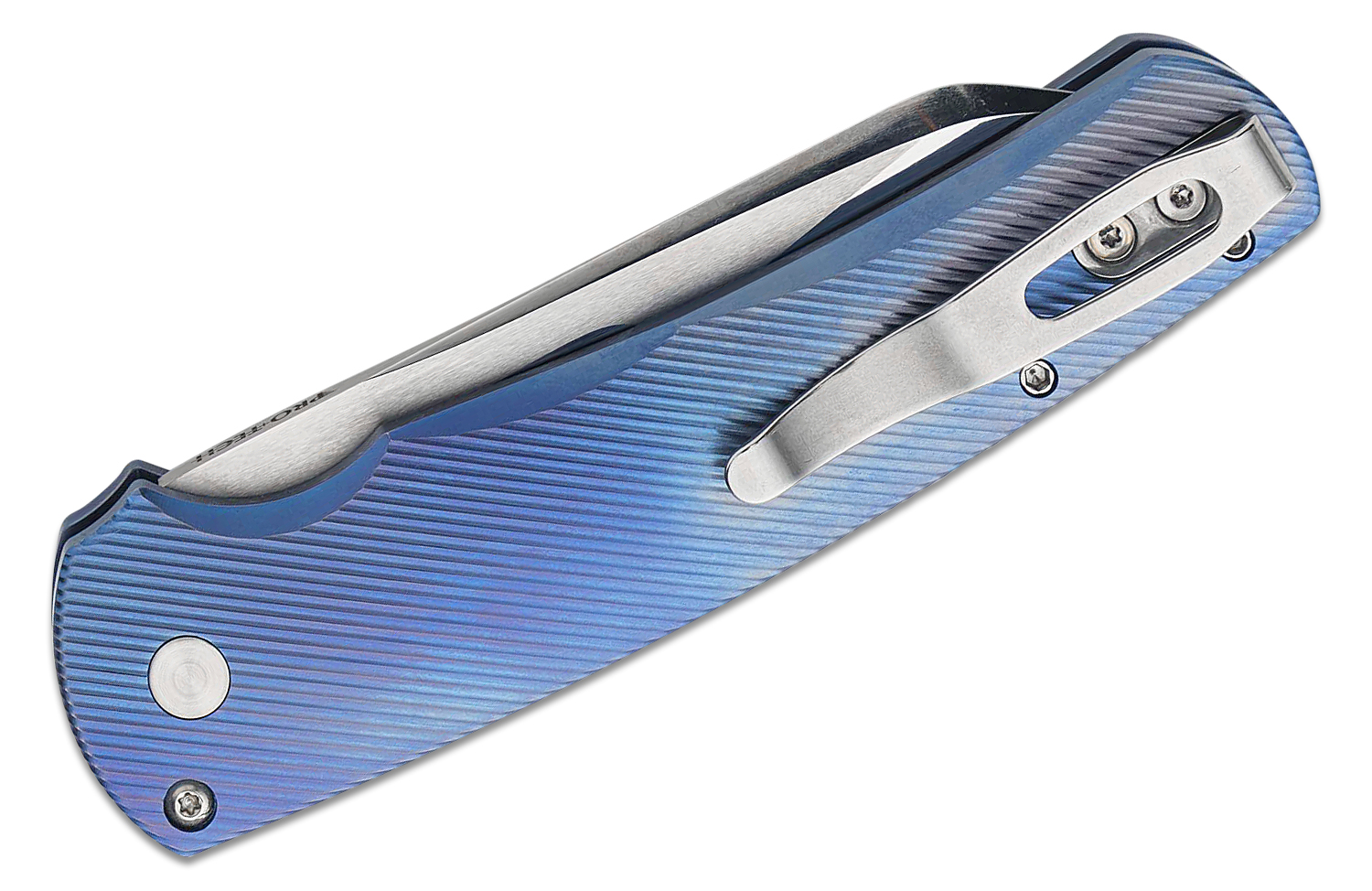 Pro-Tech Custom Malibu Manual Flipper Knife 3.30" 154CM Mike Irie Mirror Compound Reverse Tanto ...