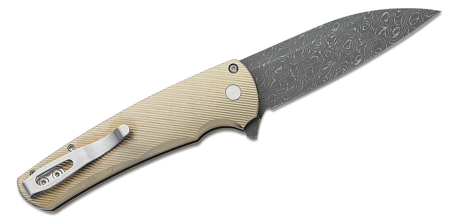 Pro-Tech Custom Malibu Manual Flipper Knife 3.30" VF Vines & Roses ...